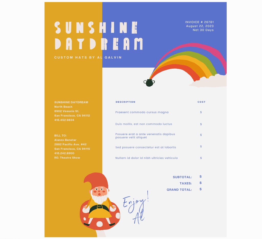 25 Invoice Design Ideas, Examples, and Free Templates