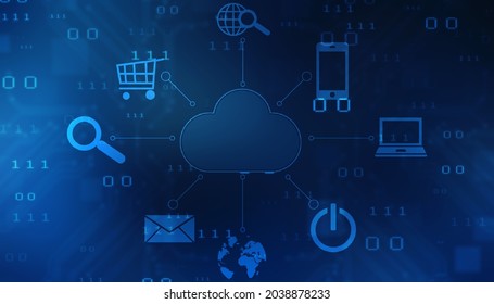 Cloud Computing Digital Transformation Heavy Computing Stock Photo ...