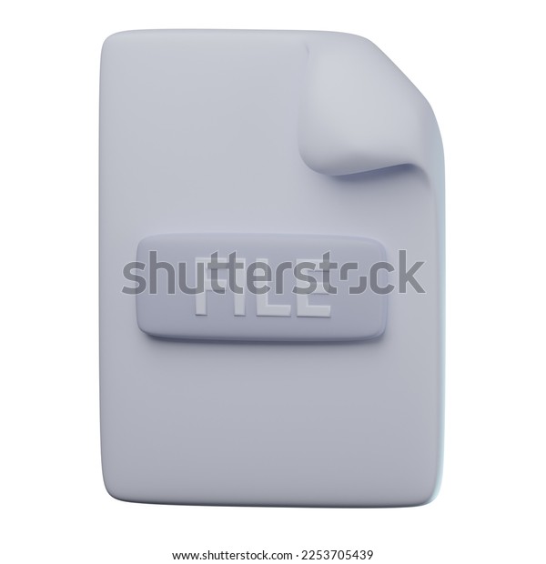 3d File Icon Illustration Render Stock Illustration 2253705439 ...