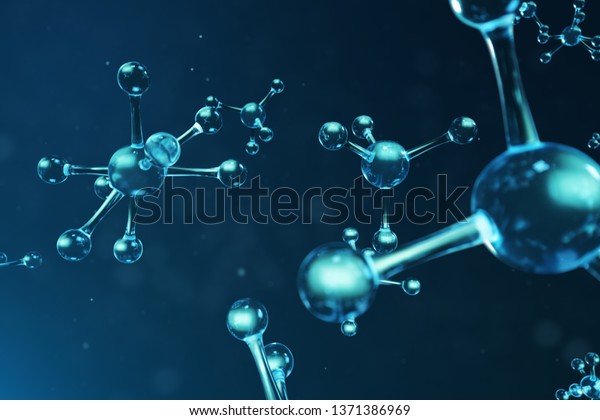 3d Illustration Molecule Structure Scientific Medical Stock ...