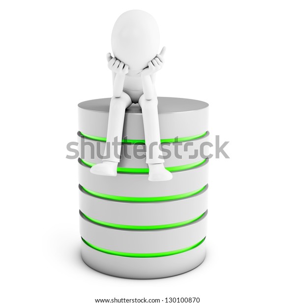 3d Man Thinking Database Server Isolated 스톡 일러스트 130100870 | Shutterstock