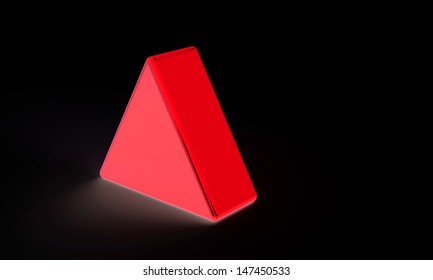 3d Red Triangle Pyramid Model Isolated Stock Illustration 147450533 ...
