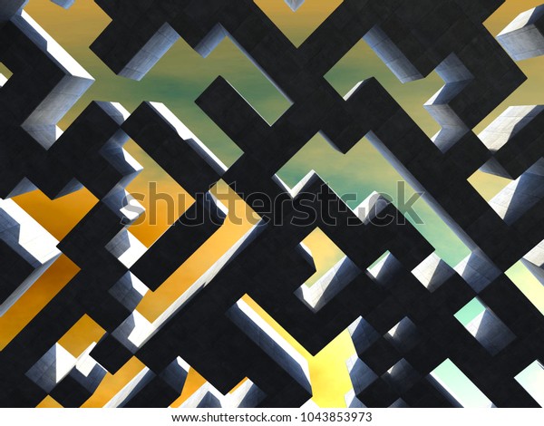 3d Render Abstract Qr Code Sky Stock Illustration 1043853973 | Shutterstock