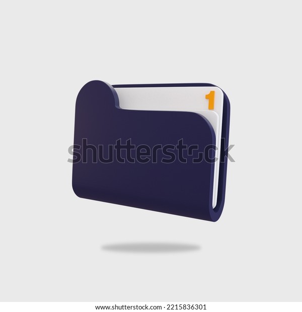 3d Render Folder Icon Illustration Stock Illustration 2215836301 ...