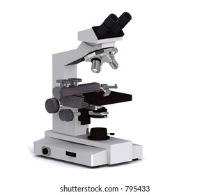 Microscope Isolated On White Clipping Path Stock Illustration 113101000 ...