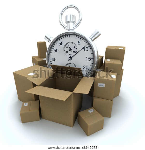 3d Rendering Cardboard Boxes Chronometer Stock Illustration 68947075 | Shutterstock