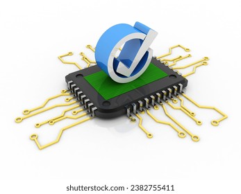3d Rendering Checklist Microchips Stock Illustration 2381166785 ...