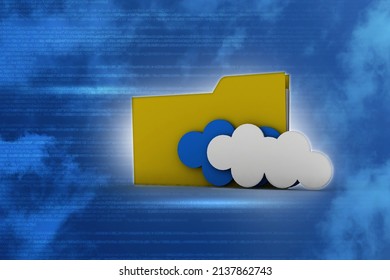 3d Rendering Cloud Folder Network Stock Illustration 2137862743 ...