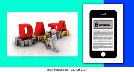 3d Rendering Database Storage Network Under Stock Illustration ...