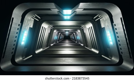 Spaceship Hallway Futuristic Scifi Tunnel Passageway 库存插图 2261849865 | Shutterstock