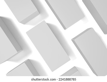 3d Rendering Rectangle Box Packaging Mockup Stock Illustration ...