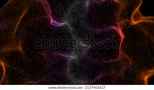 Abstract Digital Technology Loop Background Particles Stock ...