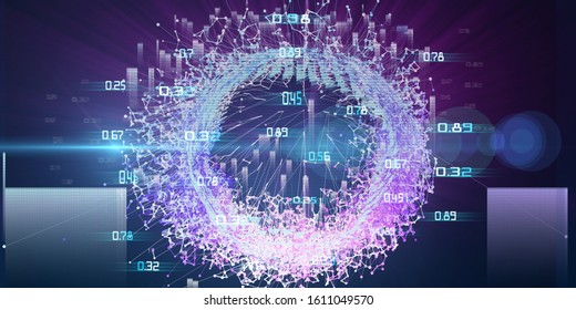Abstract Futuristic Concept Spherical Algorithm Analysis Stock Illustration 1611049570 ...