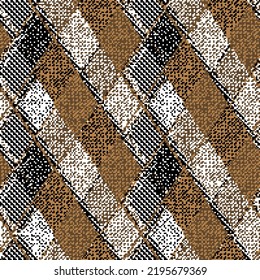 Abstract Geometric Seamless Fabric Pattern Background Stock ...