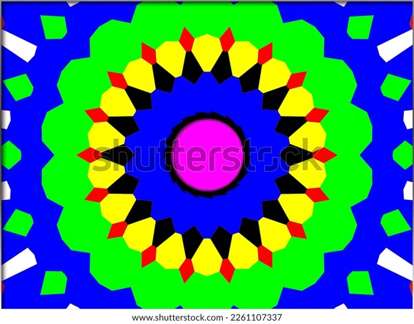 Abstract Multiple Circular Patterns Shapes Set Stock Illustration ...