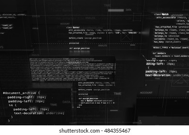 Abstract Programming Background Code Lines 3d Stock Illustration ...