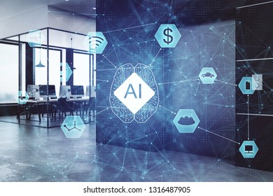 Ai Artificial Intelligence Concept Deep Learning Stock Illustration ...