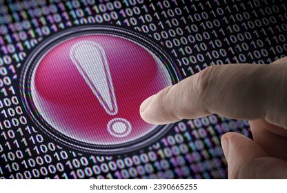 Attention Icon Binary Code Array Bits Stock Illustration 2390665255 | Shutterstock