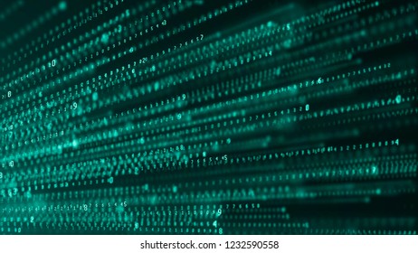 Binary Code Abstract Technology Background Big Stock Illustration ...