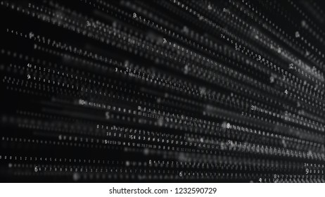 Binary Code Abstract Technology Background Big Stock Illustration ...