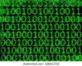 Binary Code Concept Led Screen Effect Stock Illustration 1280211742 ...