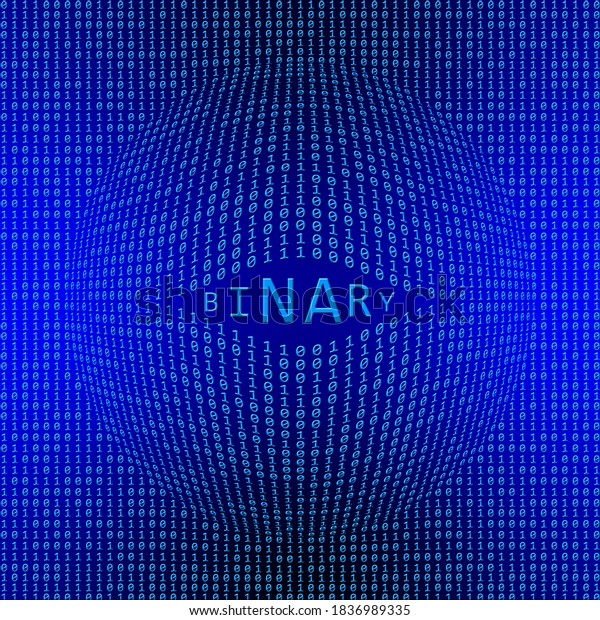 Binary Lettering Integrated Into Binary Code Stock Illustration ...