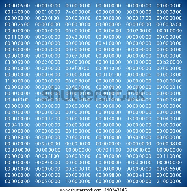 Blue Binary Computer Code Repeating Background Stock Illustration ...