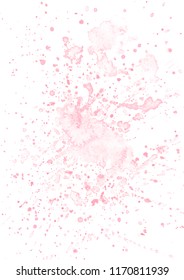 Blush Pink Watercolor Splash Watercolor Texture 스톡 일러스트 1170811939 ...