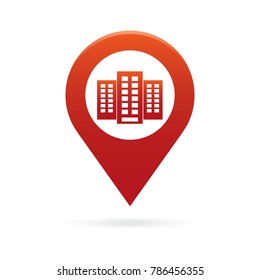 Building Map Pointer Icon Marker Gps Stock Illustration 786456355 | Shutterstock