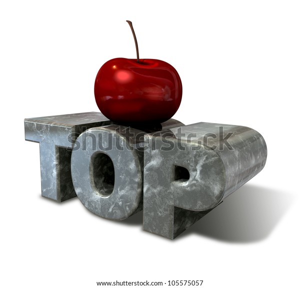 Cherry On Top Idiom Explained Literally Stock Illustration 105575057 ...