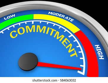 Commitment Engagement Meter That Hits Less Stock Illustration ...