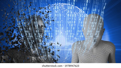 Composition Binary Coding Processing Over Exploding Stock Illustration 1978947623 | Shutterstock