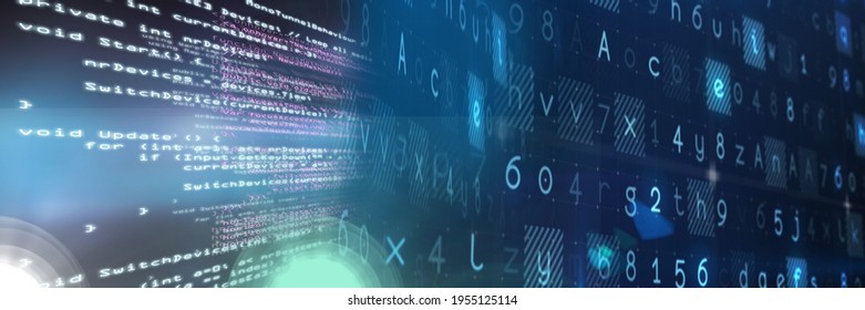 Computer Code Processing Over Blue Background Stock Illustration 1955124781 | Shutterstock