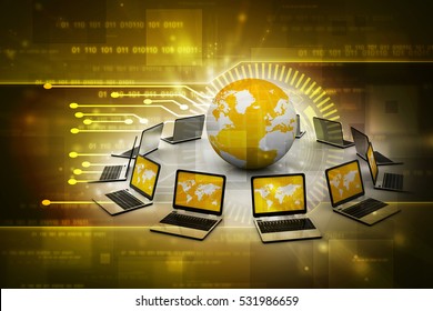 Computer Network3d Rendering Stock Illustration 546896056 | Shutterstock