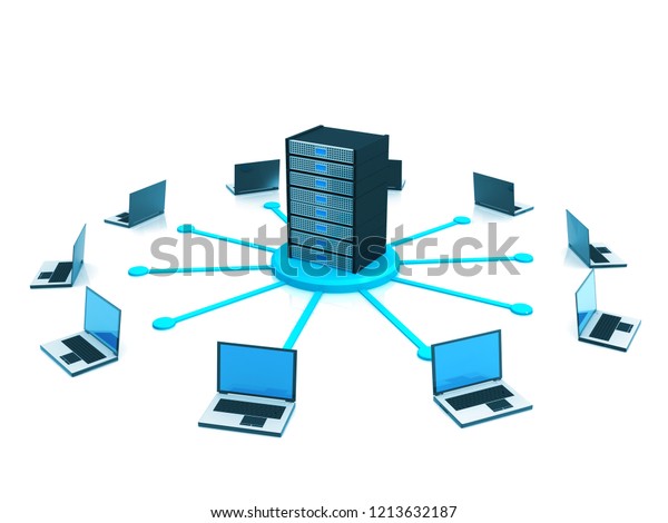 Computer Server Network 3d Render 스톡 일러스트 1213632187 | Shutterstock
