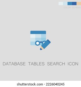 Database Tables Search Icon Set Design Stock Illustration 2226040245 ...