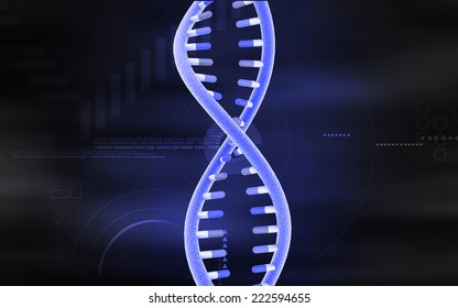 Digital Illustration Dna Structure Colour Background Stock Illustration 218752600 | Shutterstock