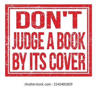 Don T Judge Book By Cover Stock Vector (Royalty Free) 1840507009 | Shutterstock
