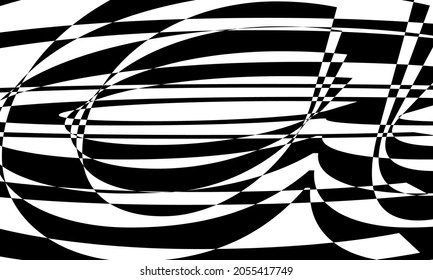 Op Art Patterns Create Original Monochrome Stock Illustration ...