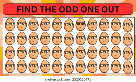 Find Odd One Out Vector Illustration Stock Vector (Royalty Free ...