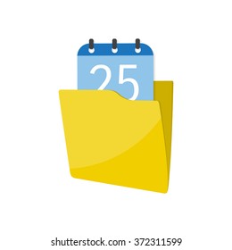 Flat Folder Icon Computing Data Information Stock Vector (Royalty Free ...