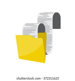 Flat Folder Icon Computing Data Information Stock Vector (Royalty Free ...