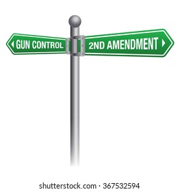 Gun Control Versus Second Amendment Gun Stock Vector (Royalty Free ...
