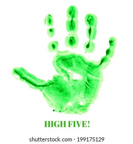 High Five Handprint Raster Version Stock Illustration 199175129 ...