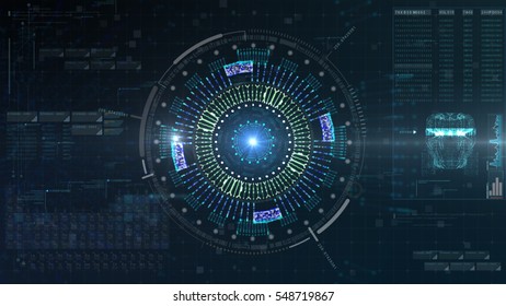 Hi-tech User Interface Head Display Background Stock Illustration 548719843 | Shutterstock