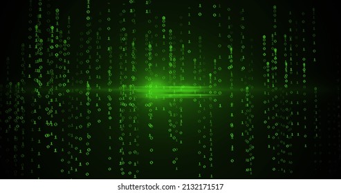 Technology Dark Green Background Matrix Hacking Stock Vector (Royalty ...