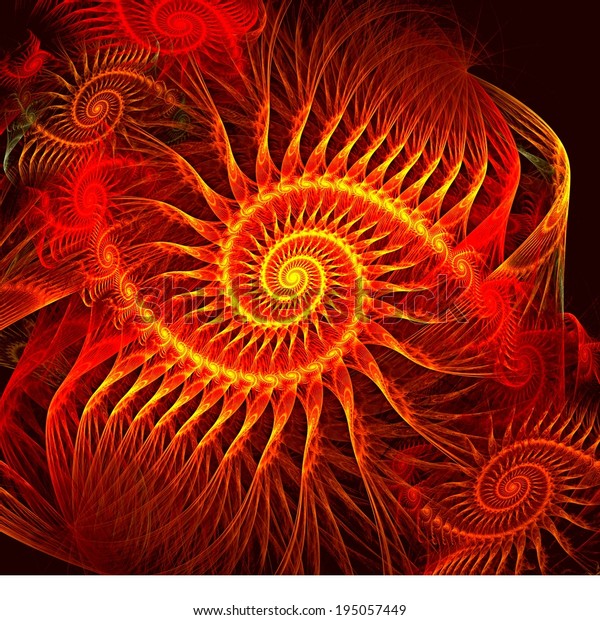 Impressive Spherical Objects Created Using Fractal Stock Illustration ...