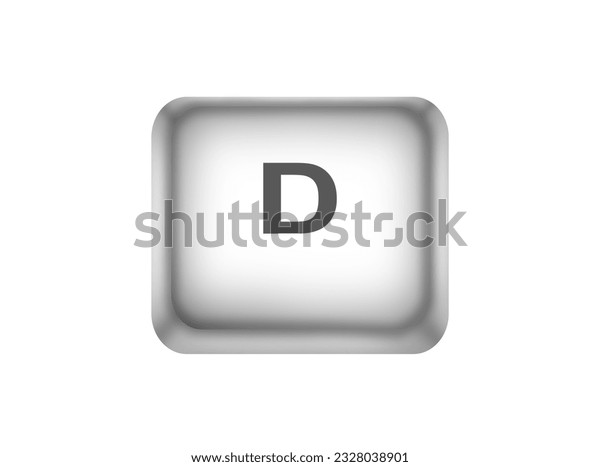 Keyboard Letter D Key Computer Desktop Stock Illustration 2328038901 ...