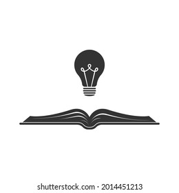 Open Book Light Bulb Silhouette Style Stock Vector (Royalty Free) 1649249143 | Shutterstock