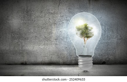 Light Bulb Tree Inside Ecology Concept Stock Illustration 244909621 | Shutterstock